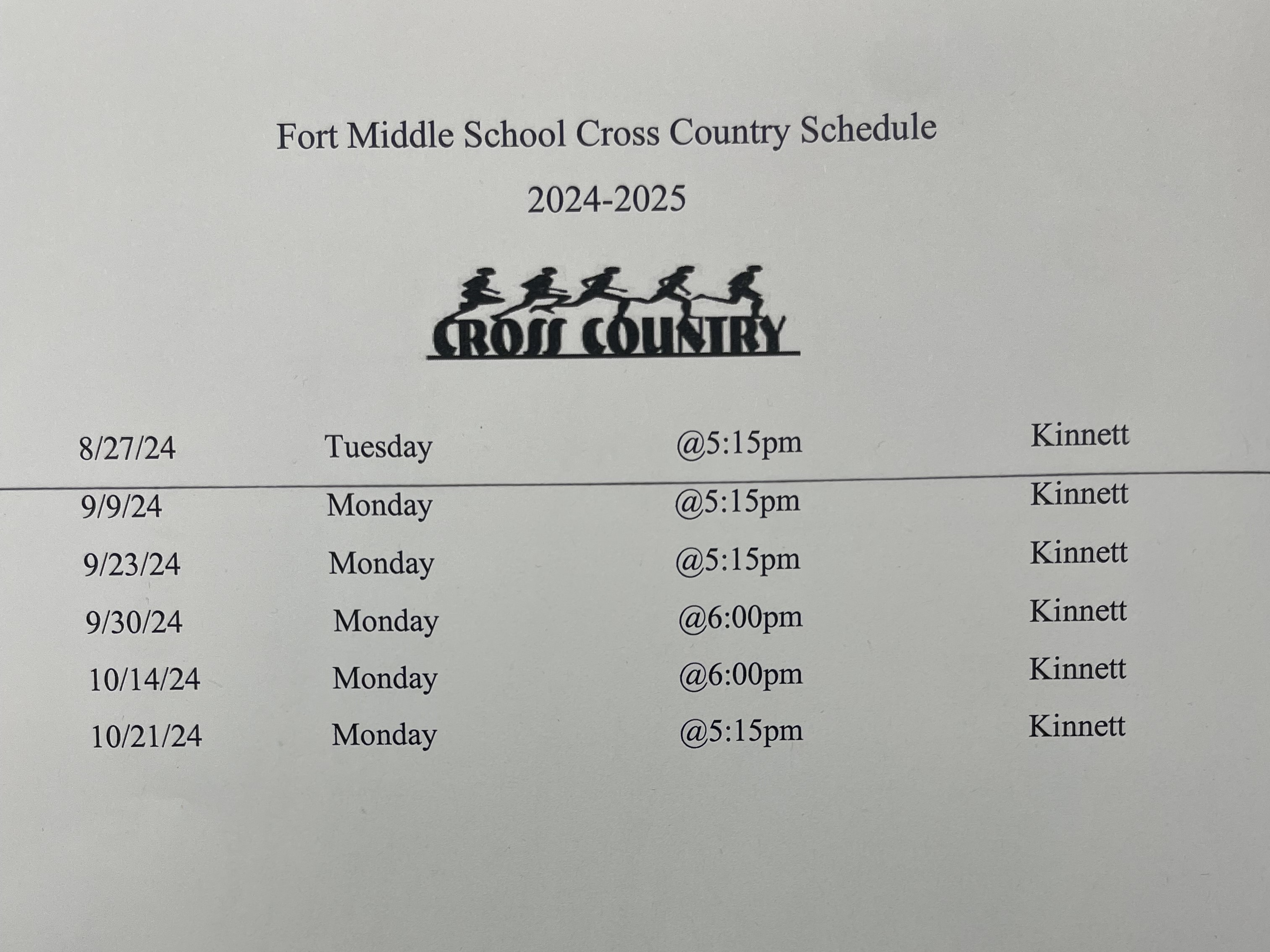 Cross Country | Fort Middle School