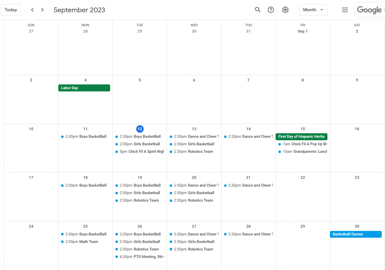 Calendar | Midland Academy